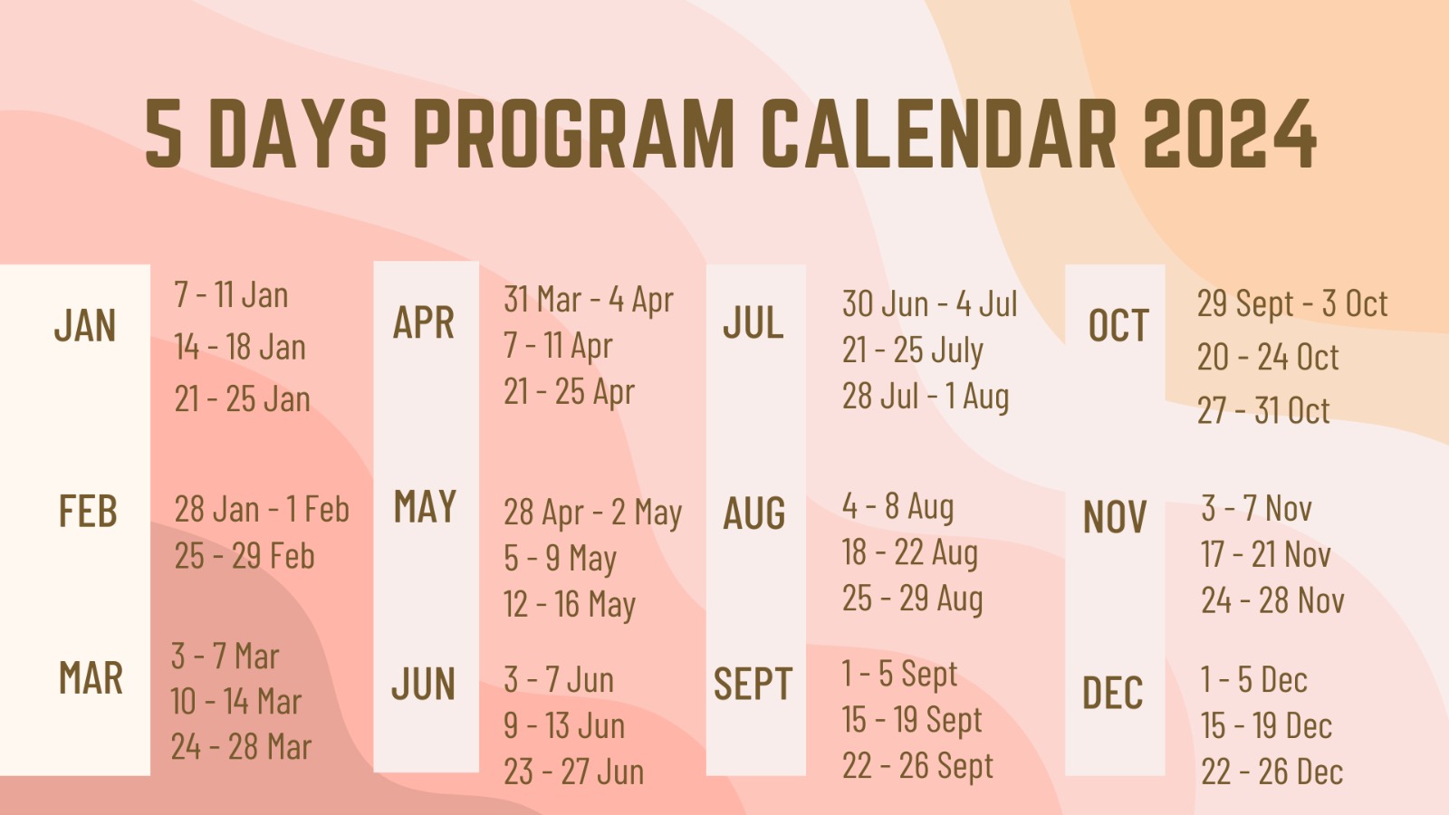 Pricing & Session Dates – Aenon Health Care